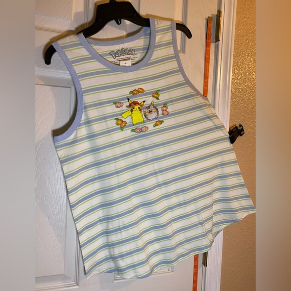 Pokemon | Tops | Pokmon Xl Women Pikachu Floral Stripe Tank Top ...